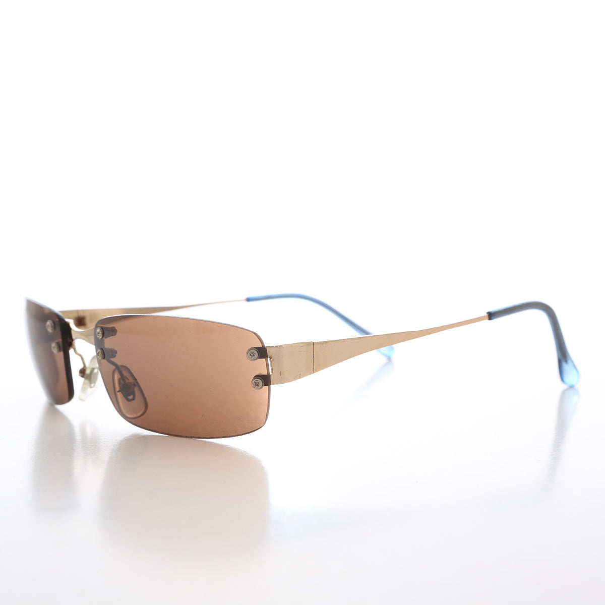 90s Rimless Rectangular Sunglasses - Corby – spare-specs.com