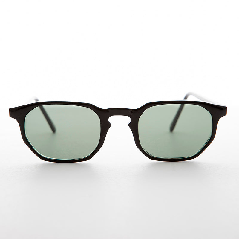 Small Polygon Horn Rim Keyhole Bridge Vintage Sunglass - Davis – spare ...