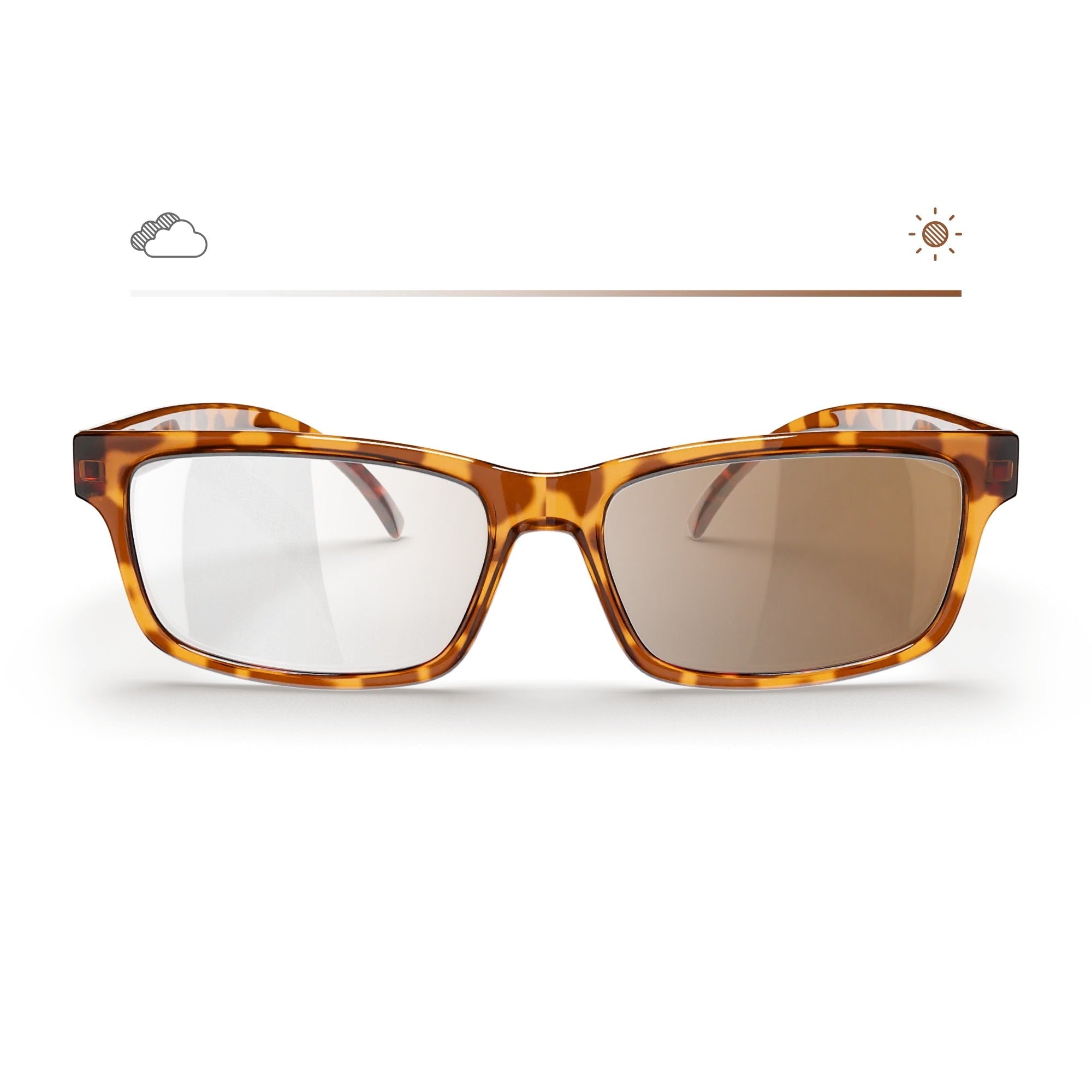 Tortoise Rectangle Prescription Transitions® Xtra Active – spare-specs.com