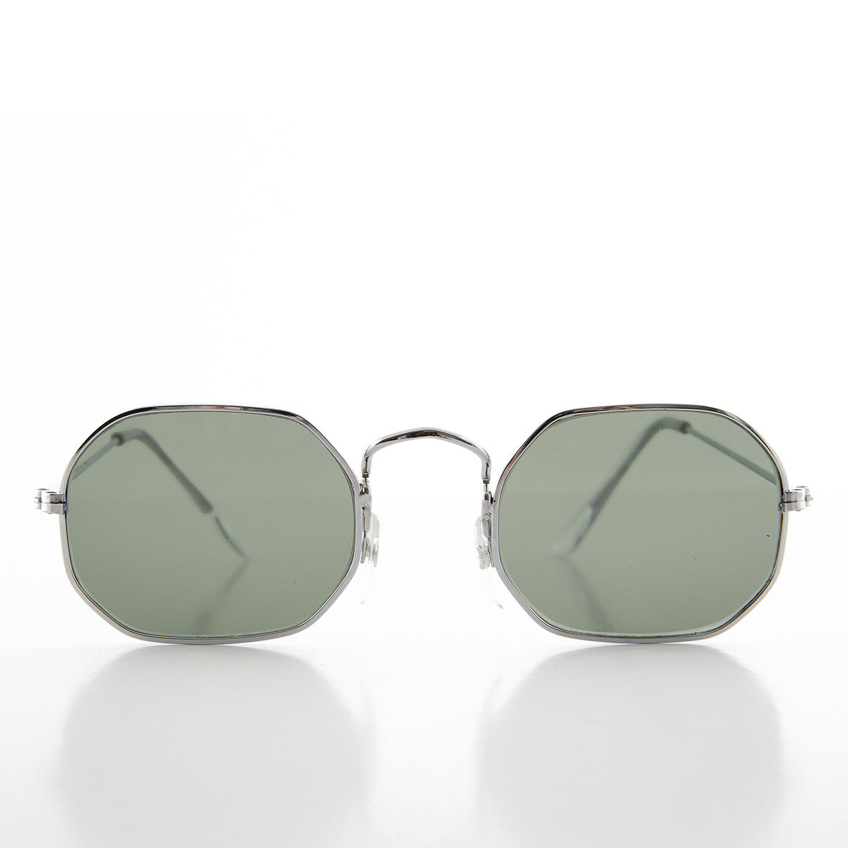 Octagonal Metal Frame Sunglass with Glass Lens - Vine – spare-specs.com